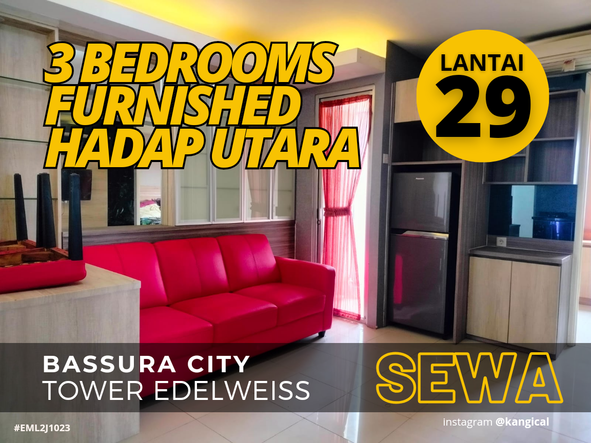 Sewa 3 Bedroom Furnished Tower E Apartemen Bassura City
