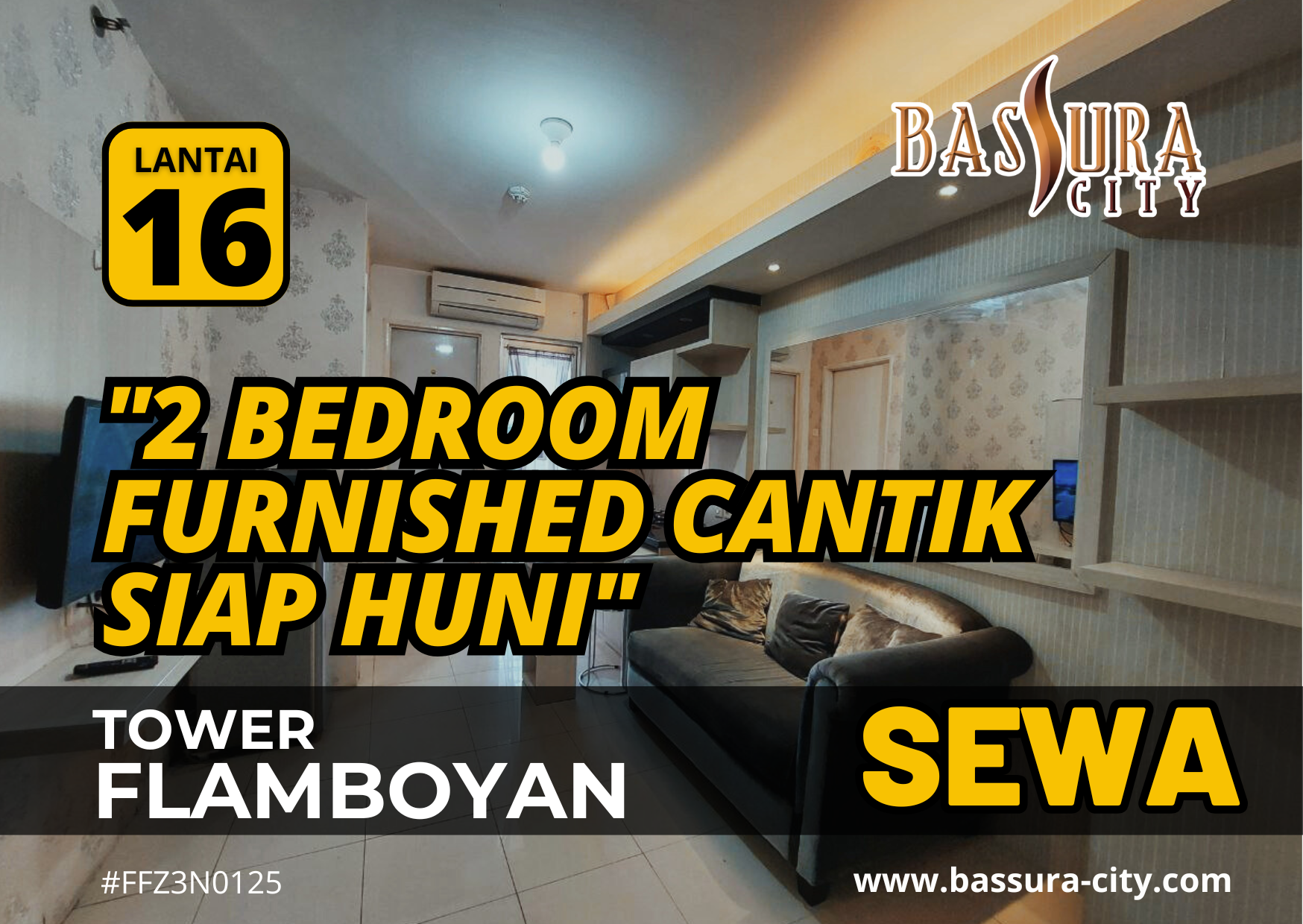 SEWA Apartemen Furnished Cantik 2 Bedroom Bassura City