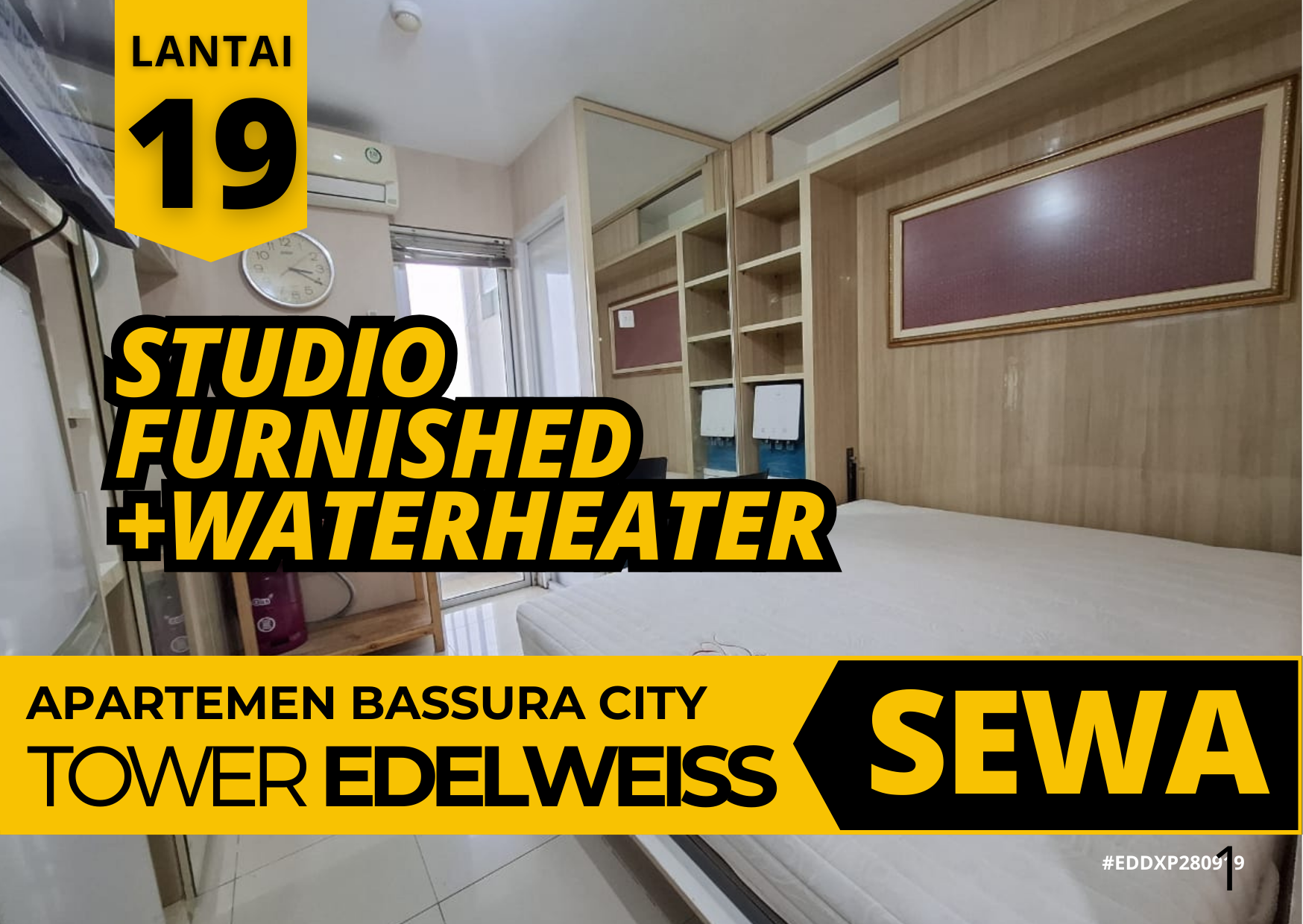Sewa Studio Murah 3 Bulanan Apartemen Bassura City
